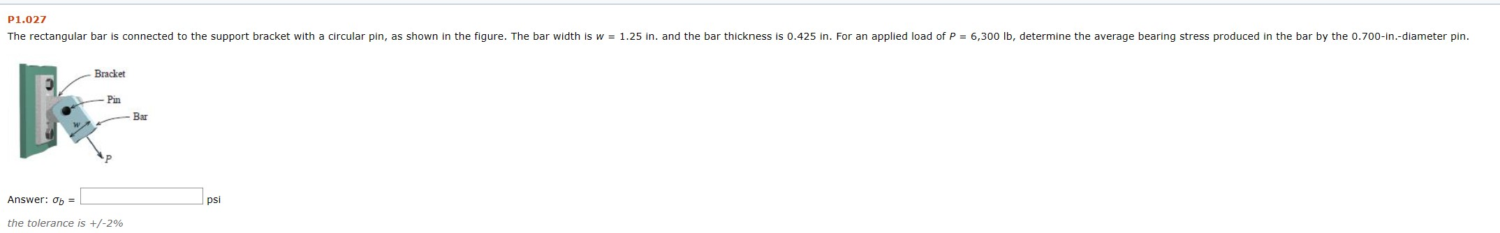 Solved P1.027 The rectangular bar is connected to the | Chegg.com