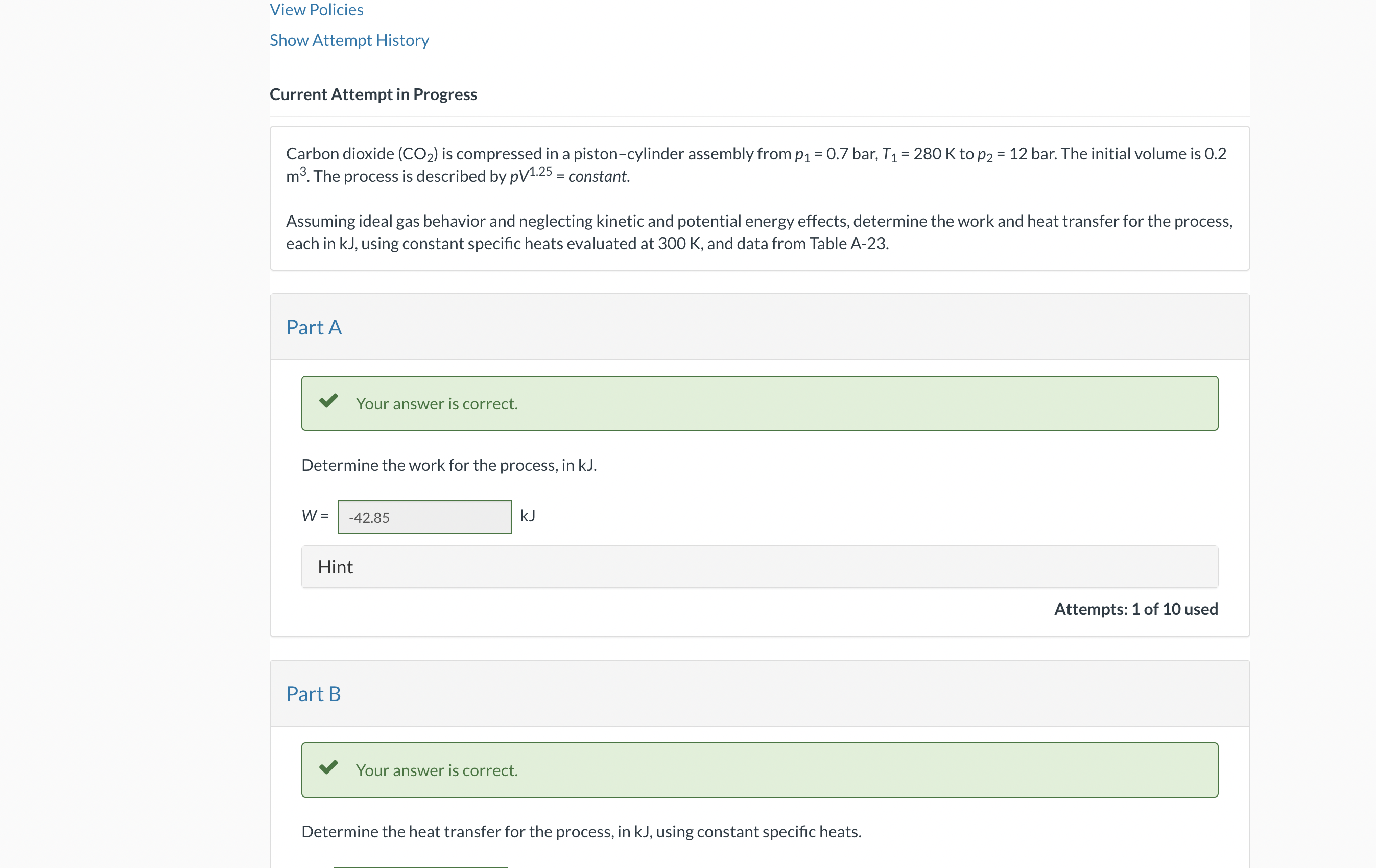 Solved View PoliciesShow Attempt HistoryCurrent Attempt in | Chegg.com
