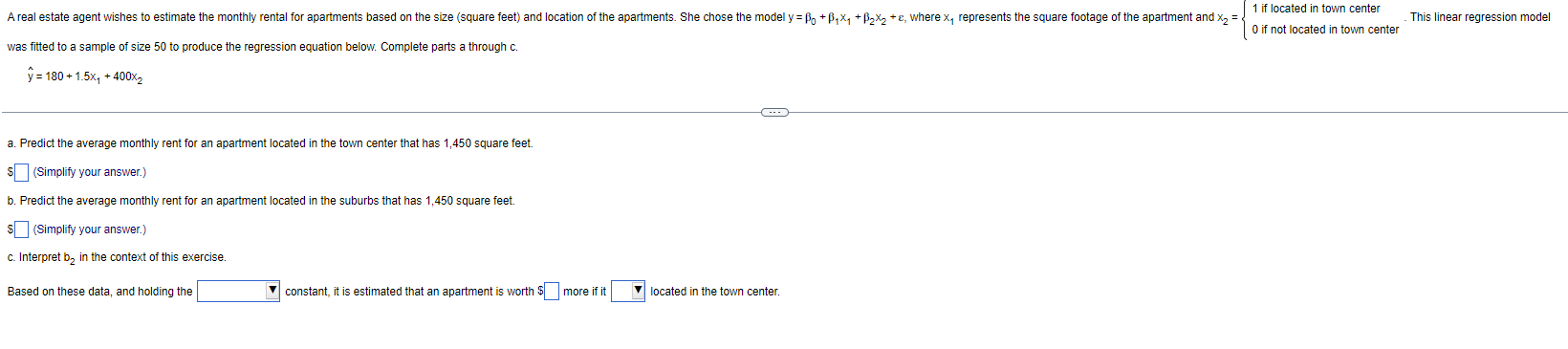 Solved was fitted to a sample of size 50 to produce the | Chegg.com