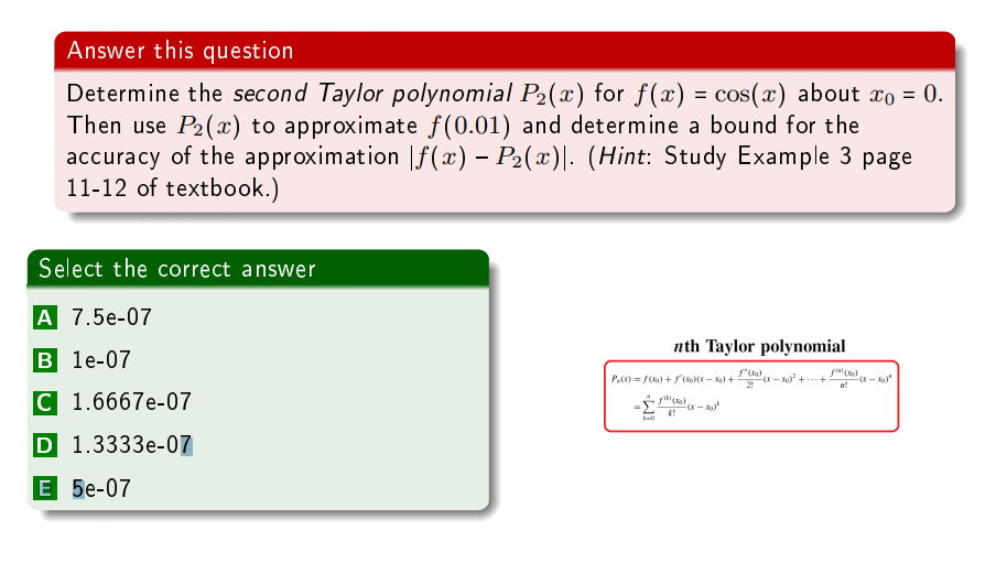 Solved Answer this question Determine the second Taylor | Chegg.com