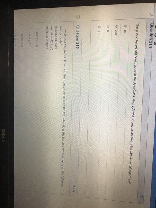 Solved In the interface Listintérface, the method public | Chegg.com