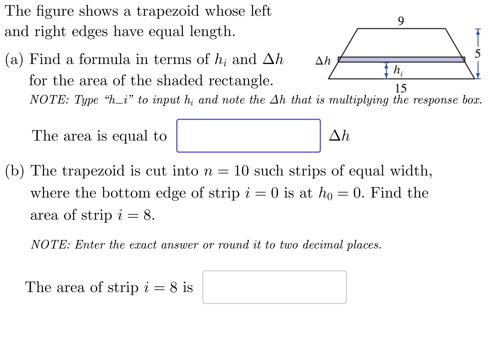 Solved The figure shows a trapezoid whose left and right | Chegg.com