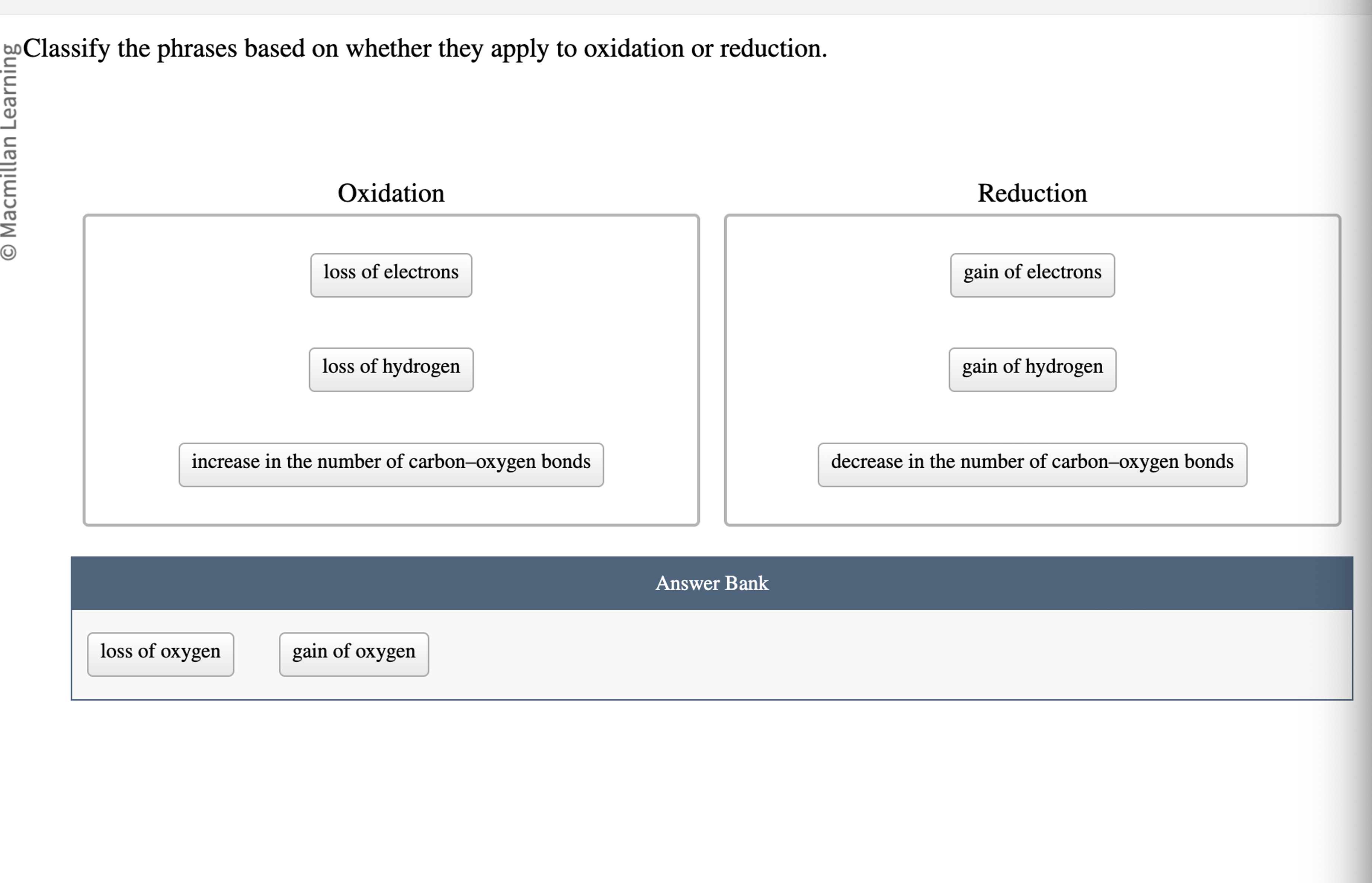 Solved Classify the phrases based on whether they apply to | Chegg.com