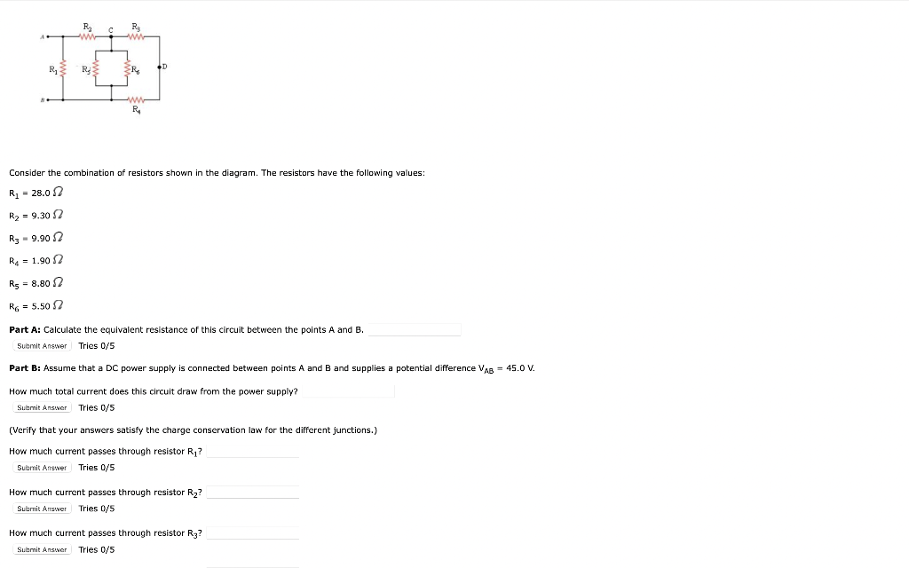 Solved OD RA SR W R Consider the combination resistors shown | Chegg.com
