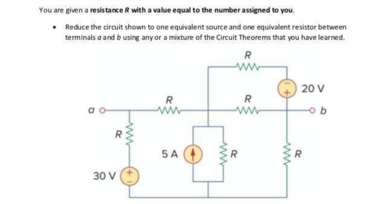 Solved You are given a resistance R with a value equal to | Chegg.com