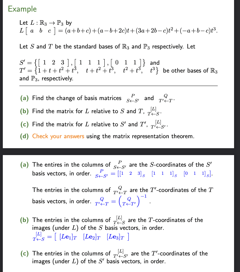Solved Example Let L:R3→P3 by | Chegg.com