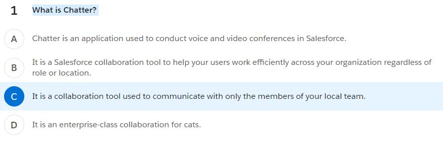 Solved 1 ﻿What is Chatter?Chatter is an application used to | Chegg.com
