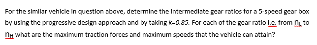 Question: For the vehicle specifications given below | Chegg.com