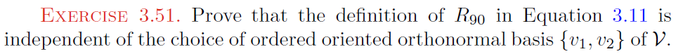 Solved EXERCISE 3.51. Prove that the definition of R90 in | Chegg.com