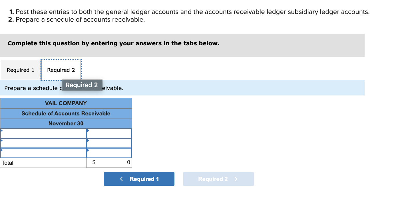 Solved Exercise 7-1 (Algo) Accounts receivable subsidiary | Chegg.com