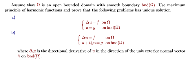 Solved Assume that 2 is an open bounded domain with smooth | Chegg.com
