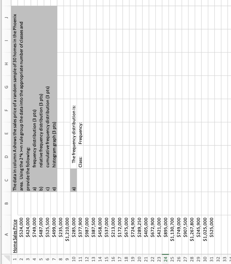 PLEASE SHOW ALL WORK ON EXCEL!!! EXCEL PLEASE | Chegg.com