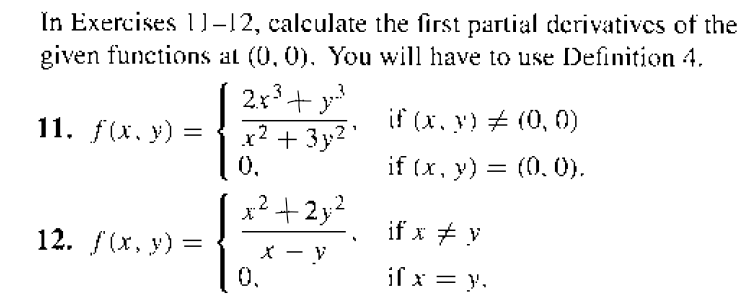Solved In Exercises 11−12, ealculate the first parlial | Chegg.com
