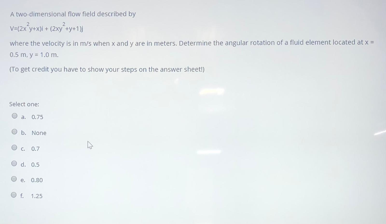 Solved A two-dimensional flow field described by 2 2. | Chegg.com