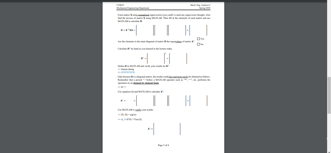 Solved 2. Diagonalizing a matrix For A, find and then use | Chegg.com