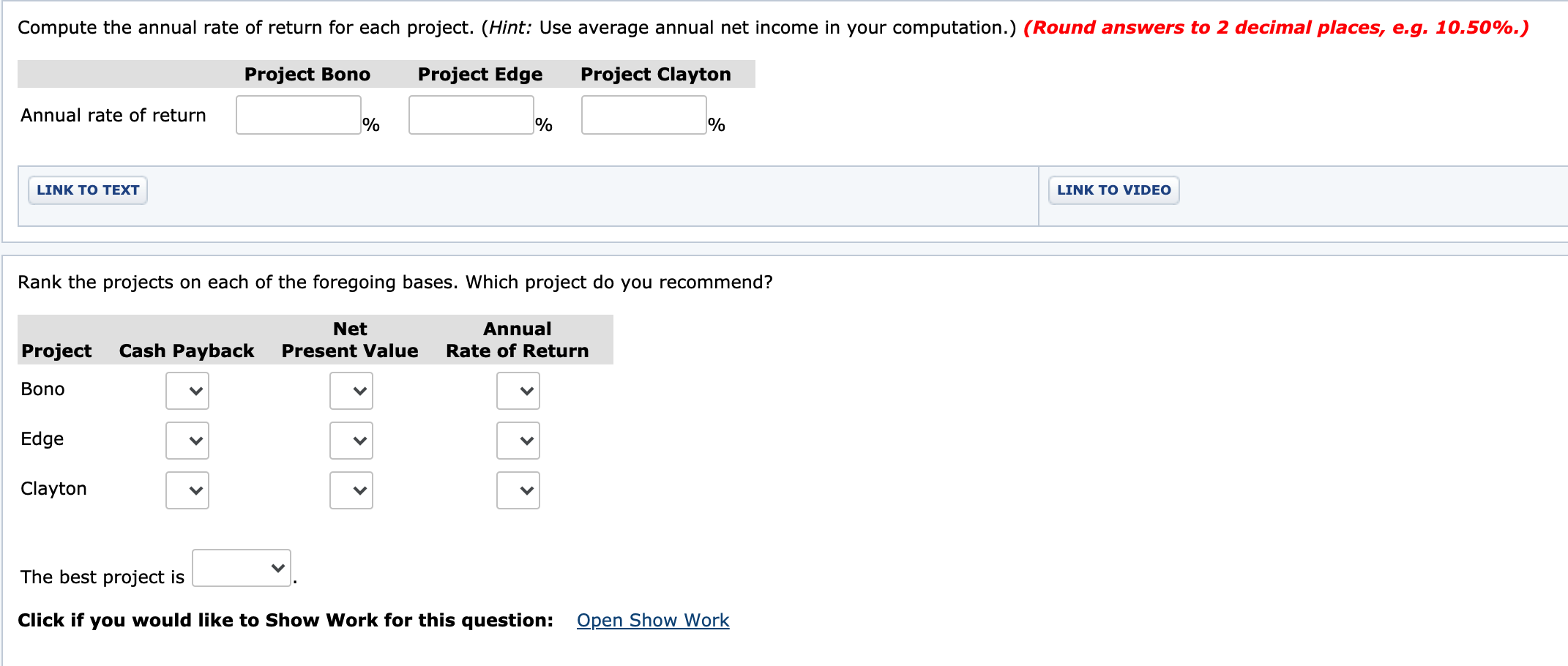 Solved Problem 25-01A U3 Company is considering three | Chegg.com