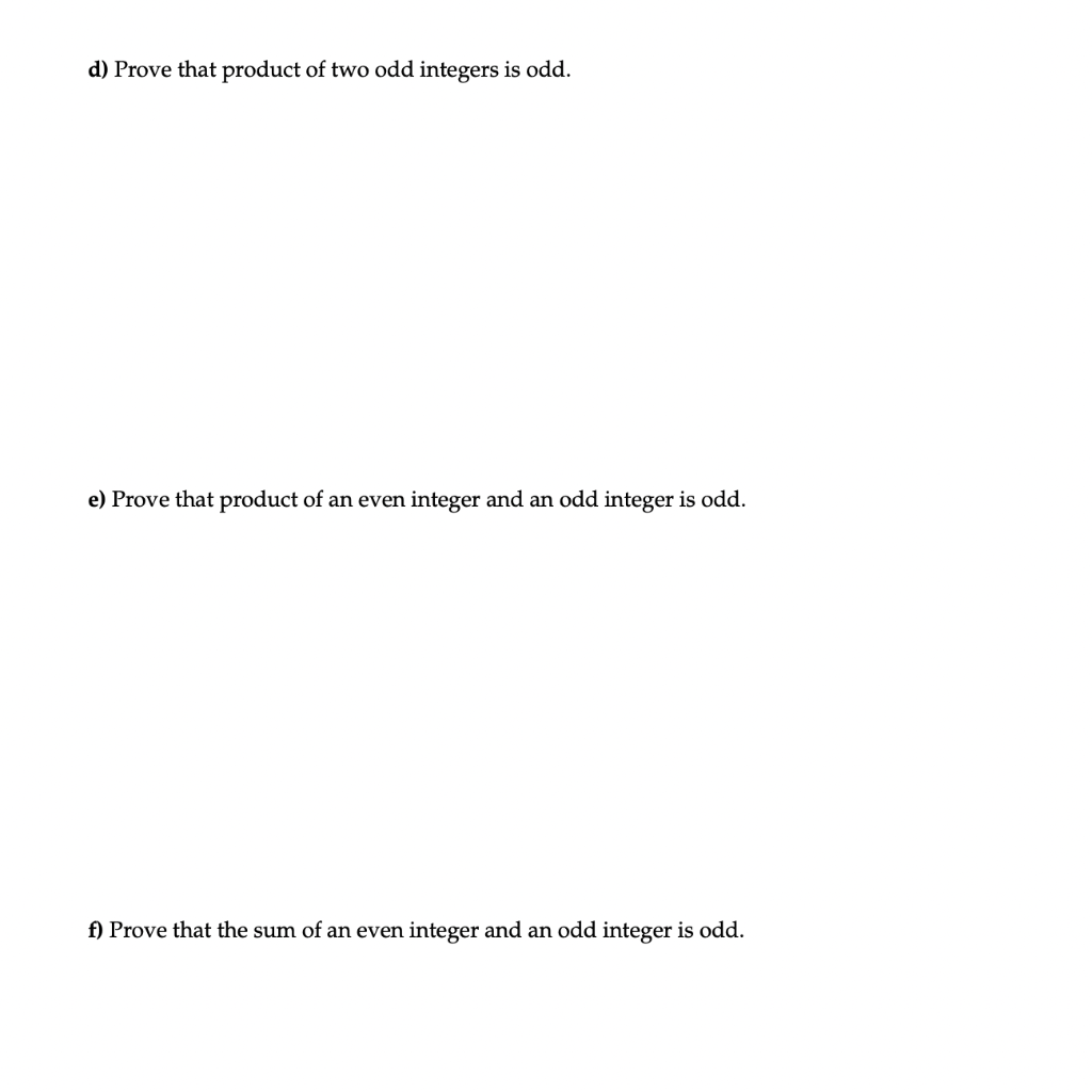 Solved Question 5 Recall That An Integer N Is Even If And 5300
