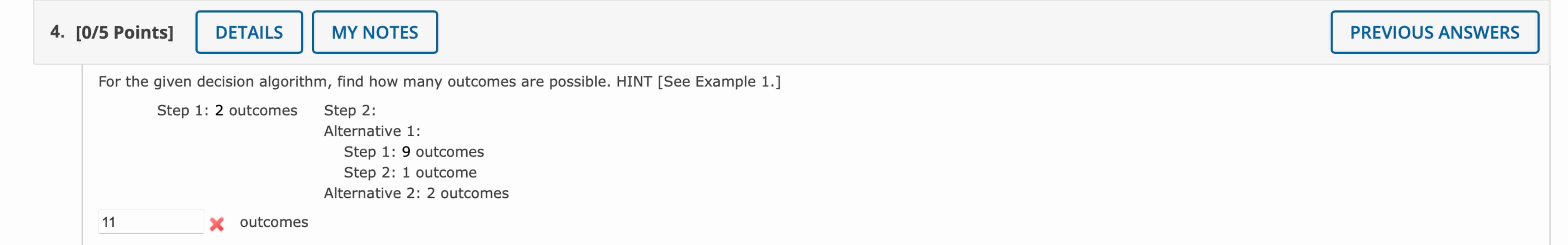 Solved For the given decision algorithm, find how many | Chegg.com
