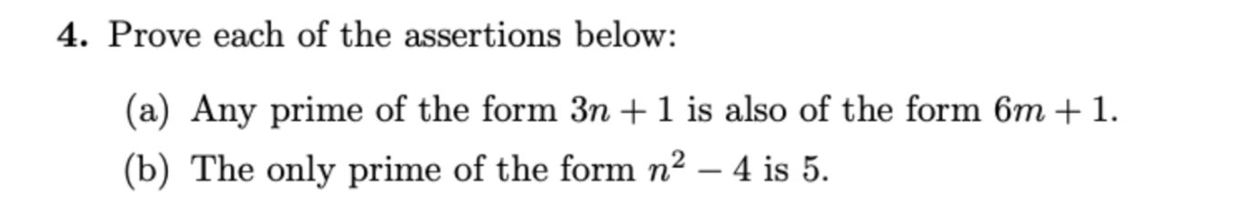 Solved 1. Prove each of the assertions below: (a) Any prime | Chegg.com