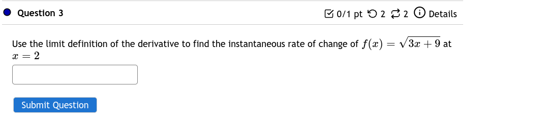 Solved Use the limit definition of the derivative to find | Chegg.com