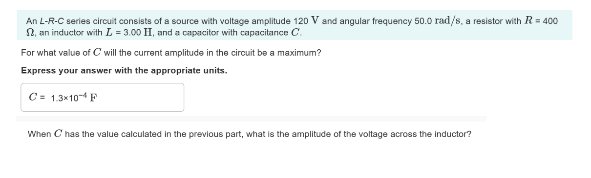 Solved An L−R−C series circuit consists of a source with | Chegg.com
