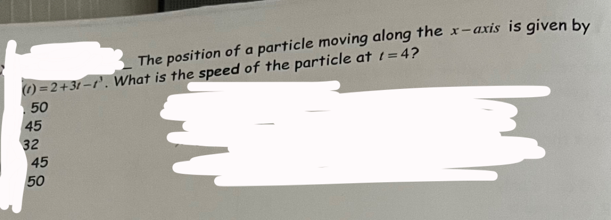 Solved The position of a particle moving along the x-axis is | Chegg.com
