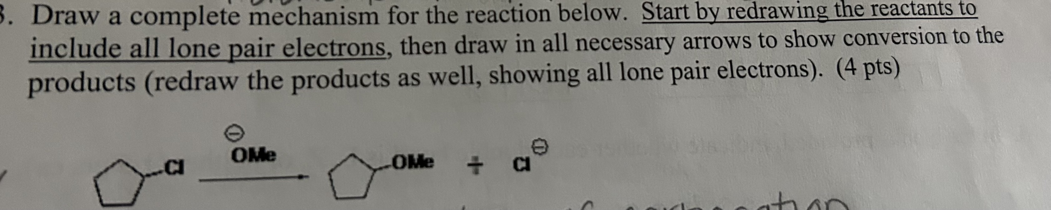 Solved Draw a complete mechanism for the reaction below. | Chegg.com