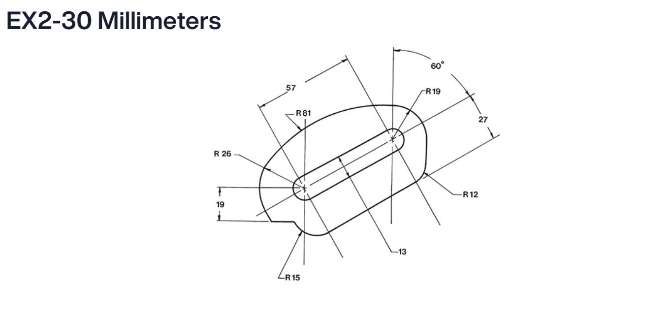 Solved How do I draw Ex 2-30? Using Autocad 2020, only need | Chegg.com