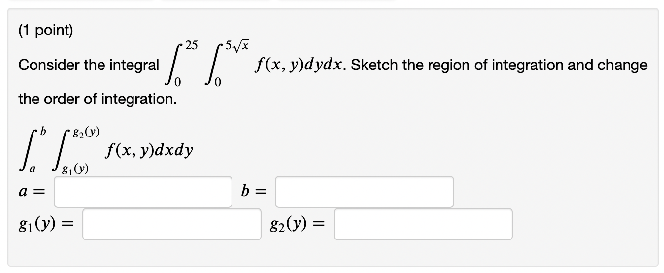 Solved Consider the integral. Sketch the region of | Chegg.com