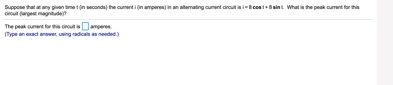 Solved Suppose that at any given time t in seconds) the | Chegg.com