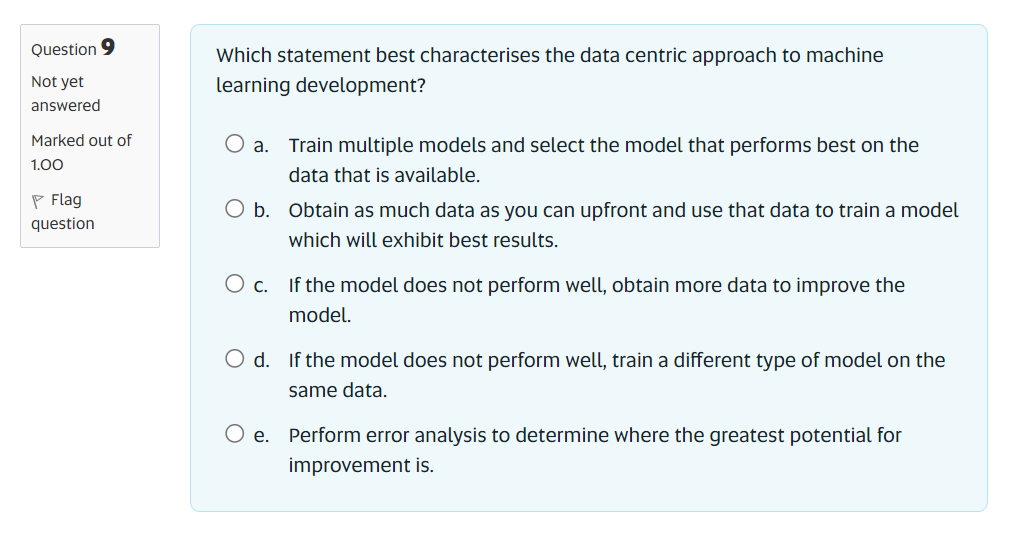 Solved Which statement best characterises the data centric | Chegg.com
