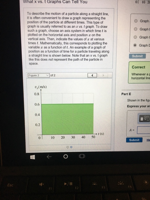 Solved Shown in the figure is the v vs. t curve selected in | Chegg.com