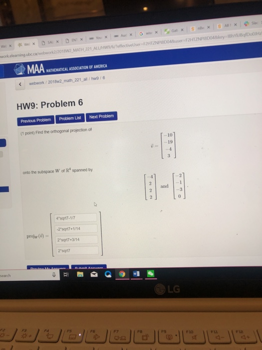 Solved work elearning.ubc.ca/webwork2/2018W2 MATH 221 | Chegg.com