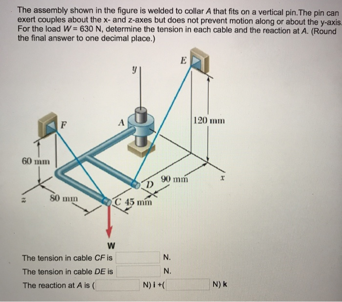 Solved The assembly shown in the figure is welded to collar | Chegg.com