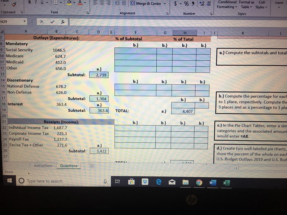 Solved Need help with part b (b) Compute the percentage for | Chegg.com