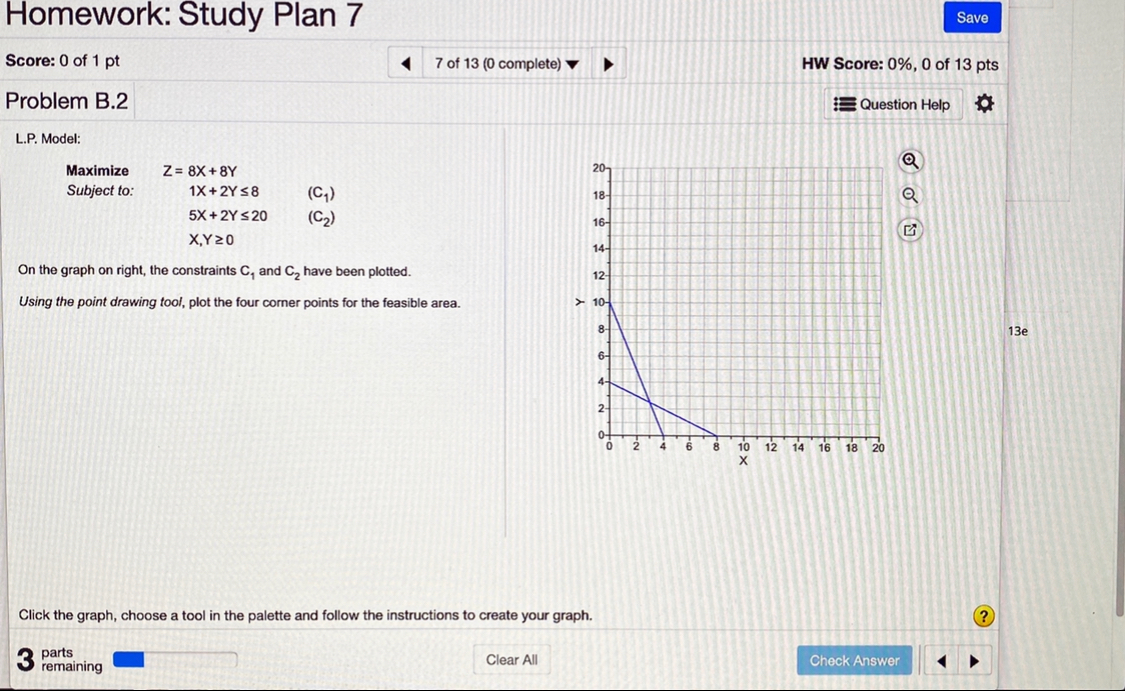 Solved On the graph on right, the constraints C1 and C2 | Chegg.com