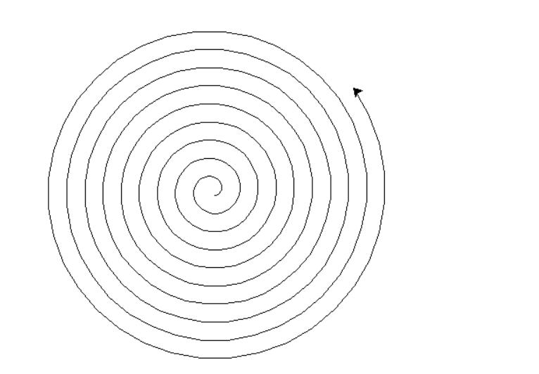 Solved Describe : Draw the spiral as shown below using the | Chegg.com