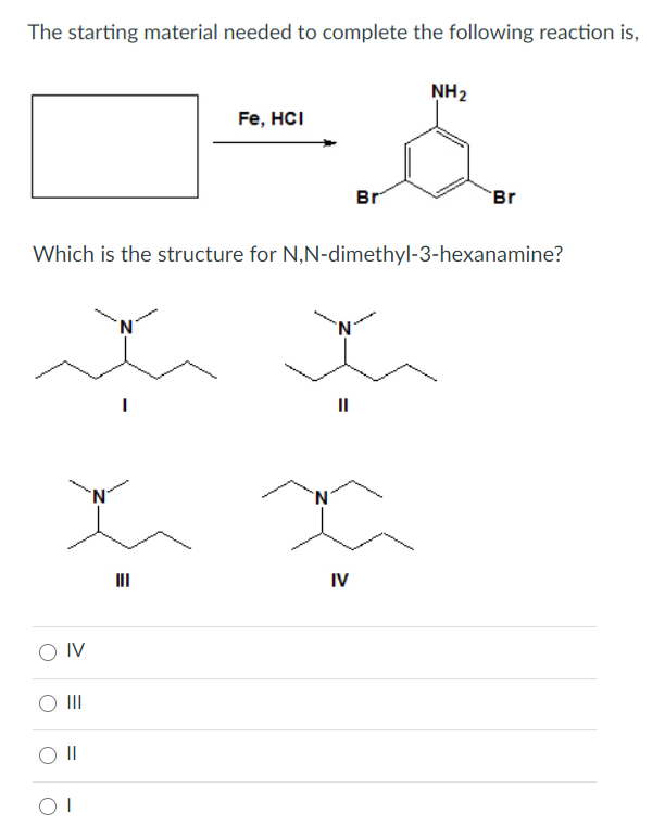 Solved The starting material needed to complete the | Chegg.com