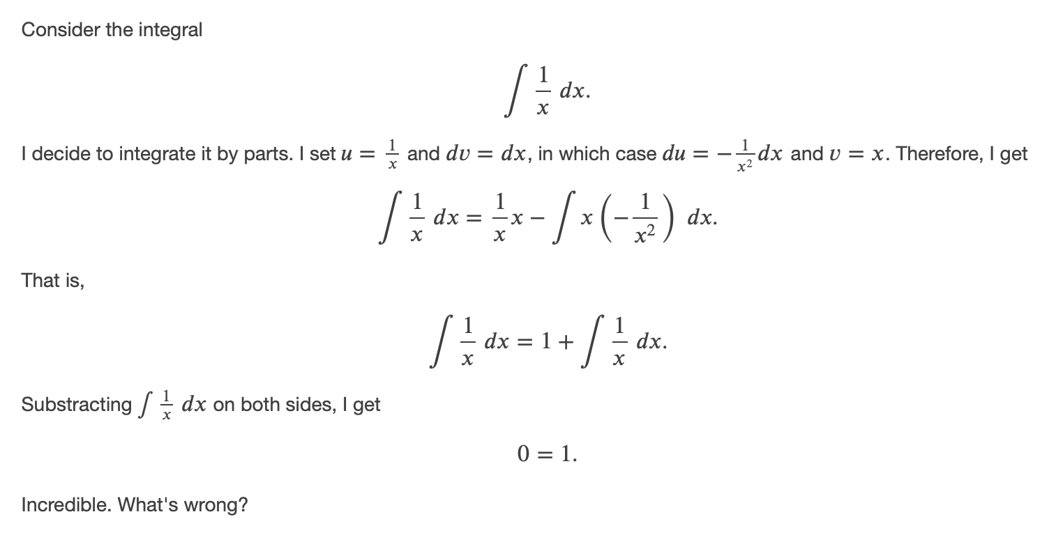 Solved Consider the integral Vi dr. I decide to integrate it | Chegg.com
