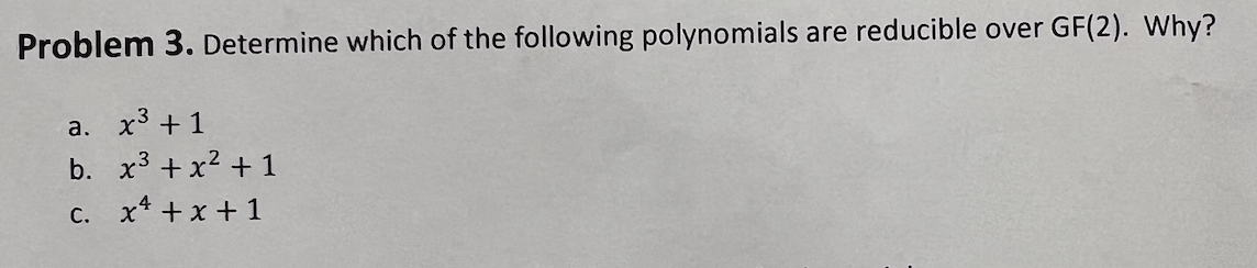 Solved Problem 3. Determine which of the following | Chegg.com