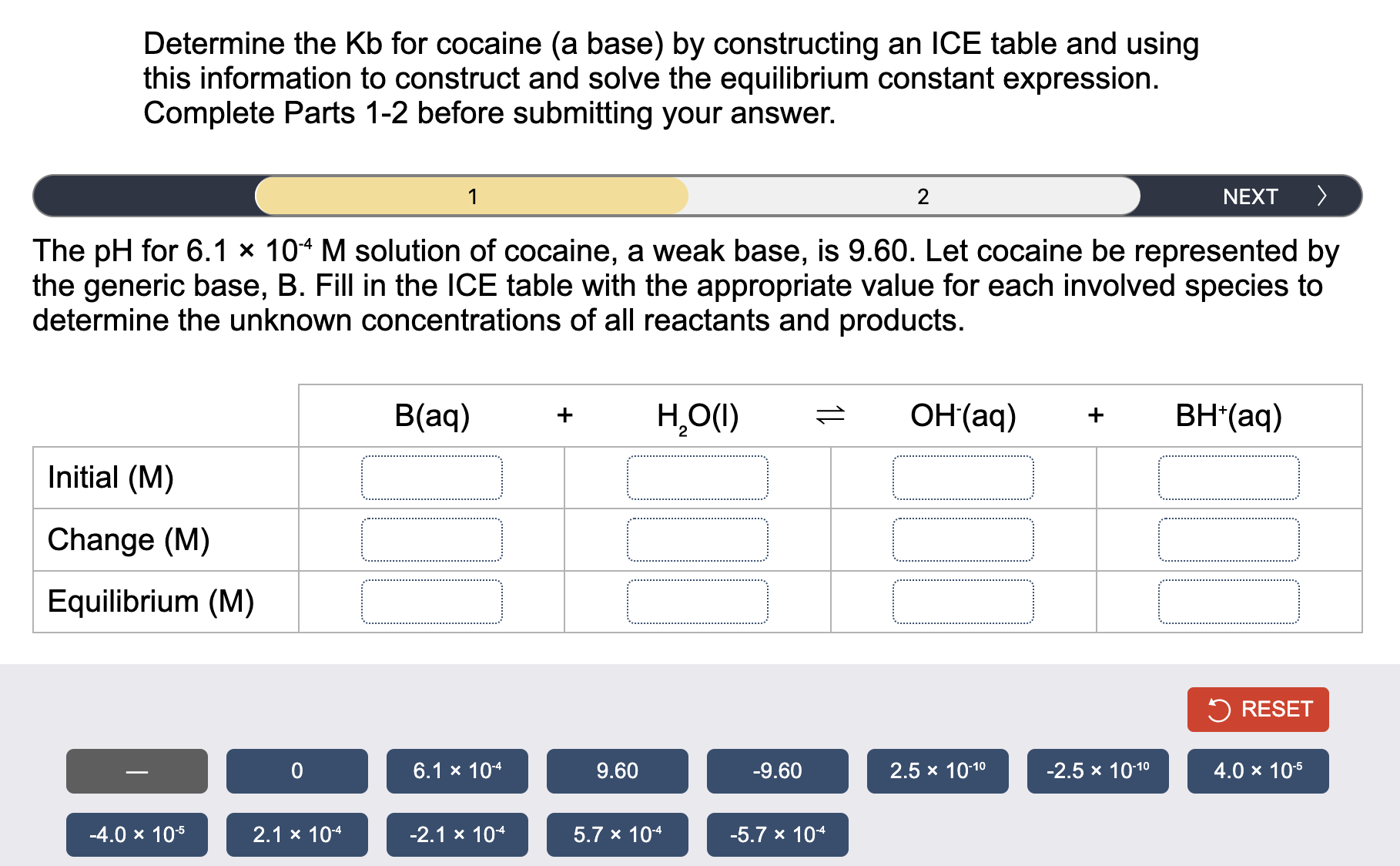 Solved Determine the Kb for cocaine (a base) by constructing | Chegg.com