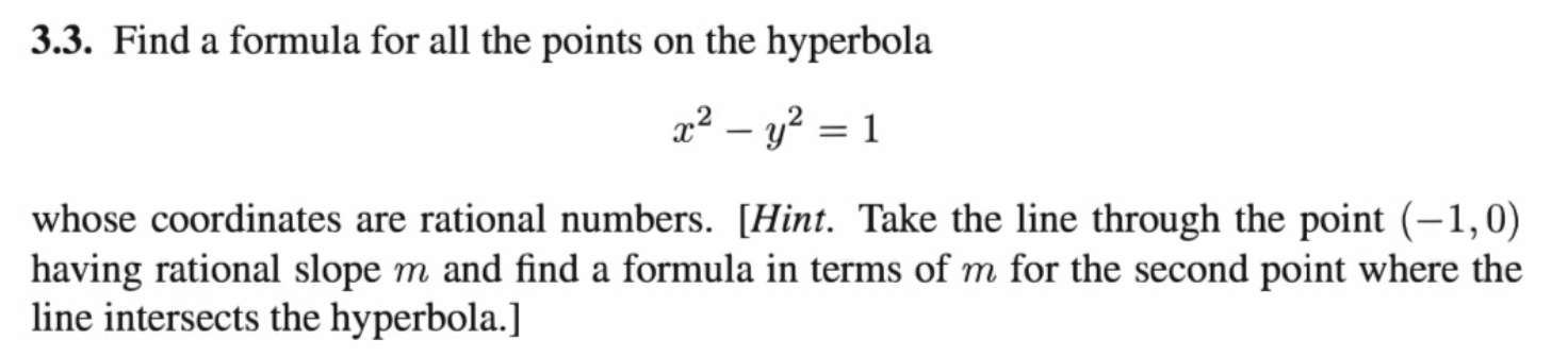 Solved 3.3. Find a formula for all the points on the | Chegg.com