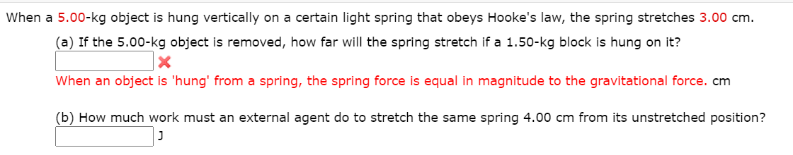 Solved When a 5.00-kg object is hung vertically on a certain | Chegg.com