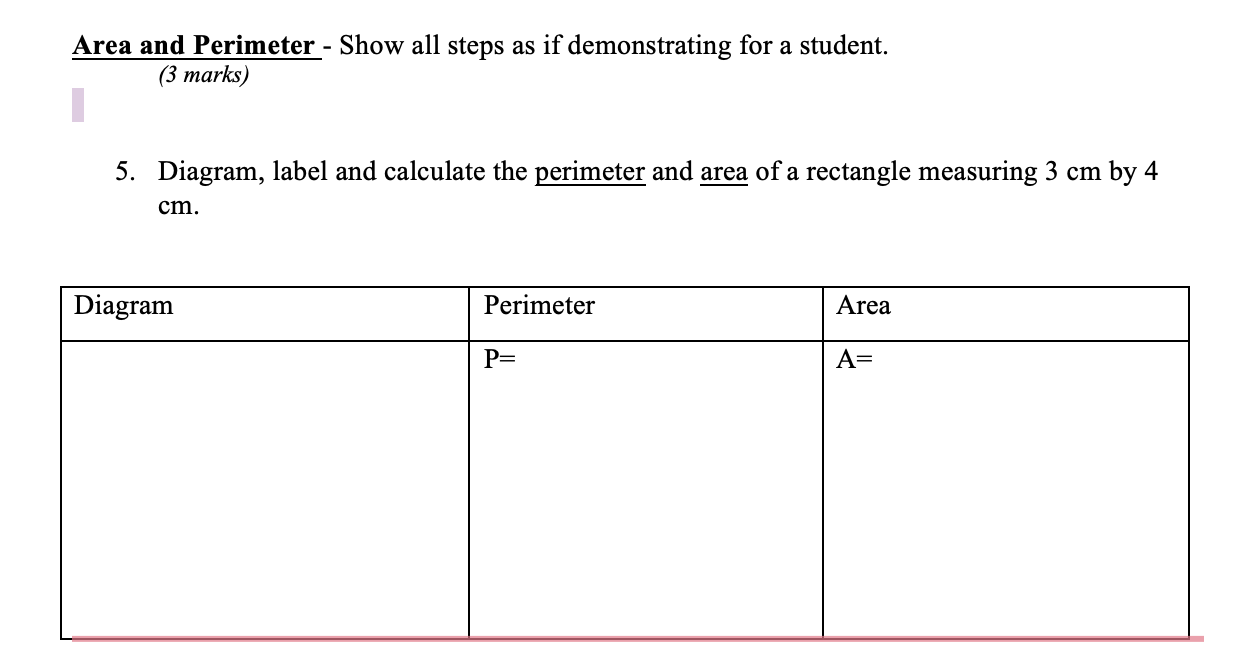 Solved Area and Perimeter - Show all steps as if | Chegg.com