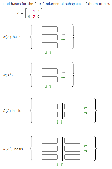 Solved Find bases for the four fundamental subspaces of the | Chegg.com