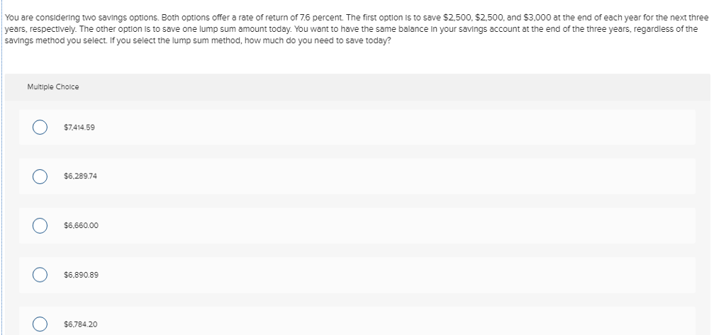 Solved You are considering two savings options. Both options | Chegg.com