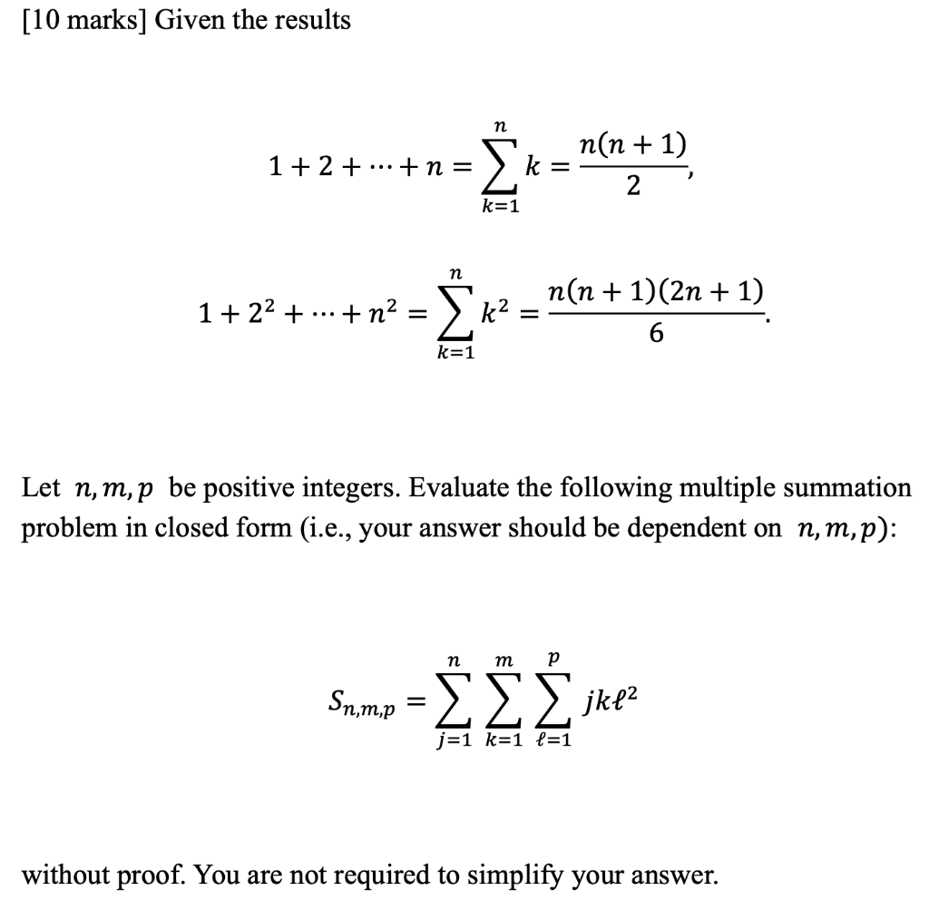 Solved [10 marks] Given the results | Chegg.com