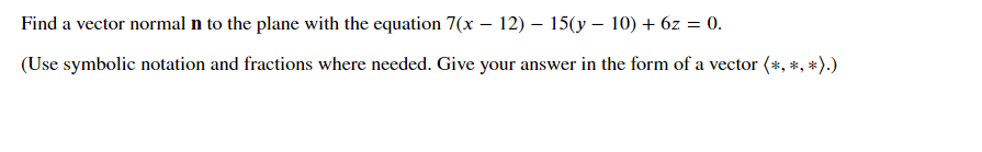 Solved Write the equation of the plane with normal vector n | Chegg.com