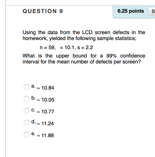 Solved QUESTION 9 6.25 points s Using the data from the LCD | Chegg.com