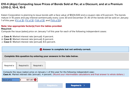 Solved E10-4 (Algo) Computing Issue Prices of Bonds Sold at | Chegg.com